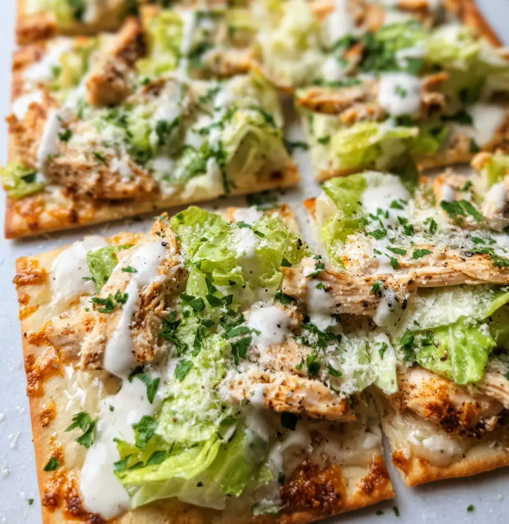 5-Minute Chicken Caesar Flatbread: Easy & Delicious Recipe