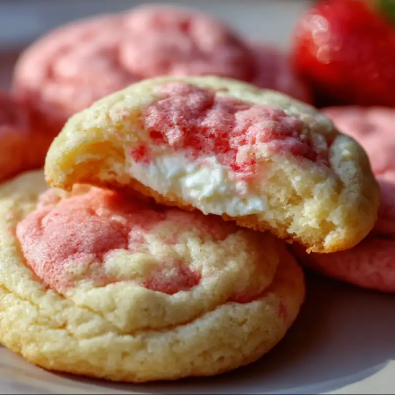 Pink Strawberry Cheesecake Cookies Will Delight Your Senses!